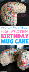 Microwavable High Protein Birthday Cake: Healthy Mug Cake Recipe