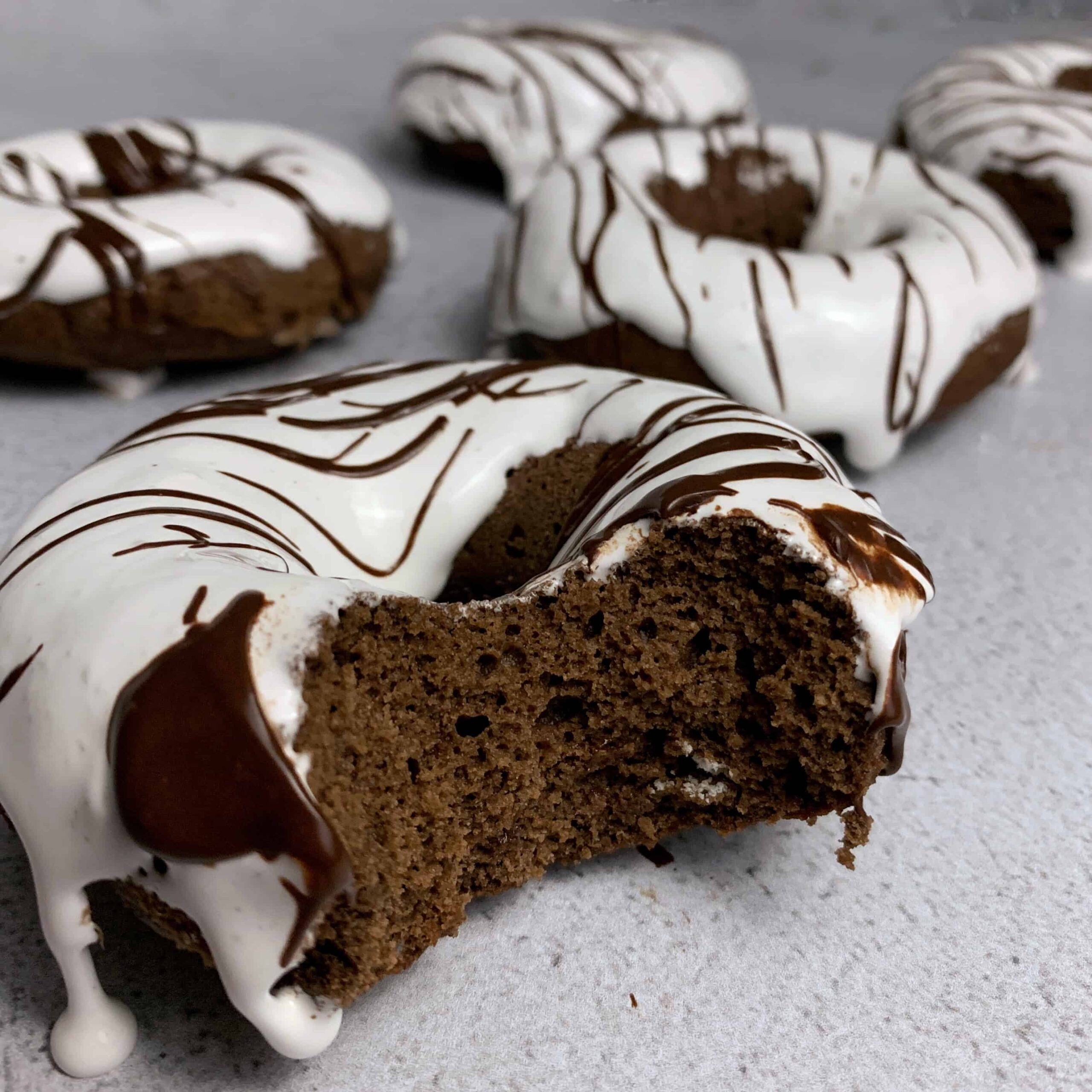 High Protein Hot Chocolate Baked Donuts - Kinda Healthy Recipes
