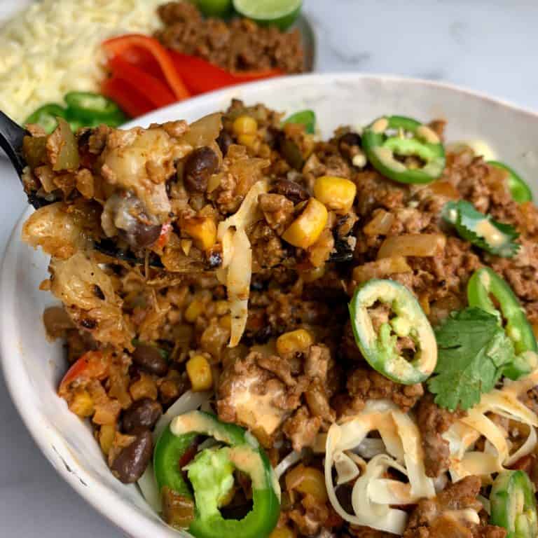 Taco Meal Prep Bowls - A High Volume Recipe to Stay Full Longer