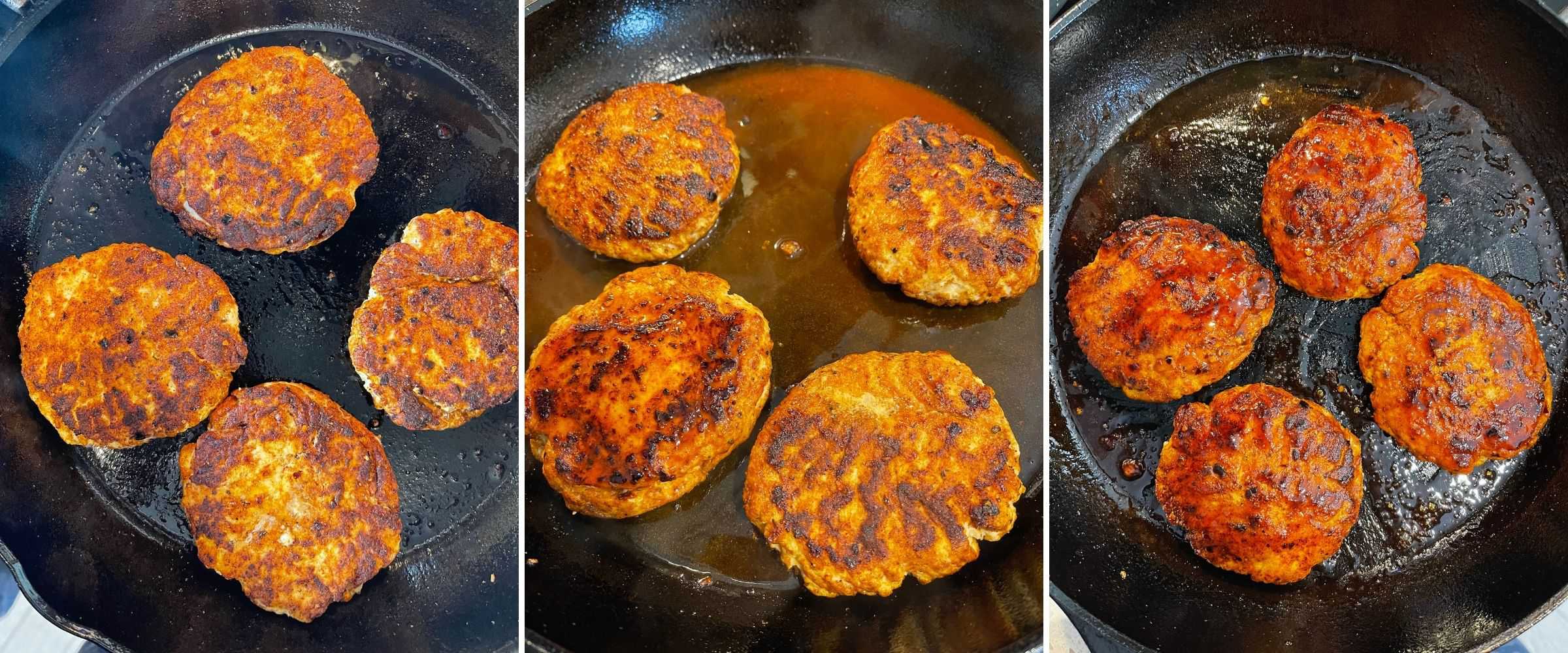 Nashville Hot Ground Chicken Burgers - Kinda Healthy Recipes