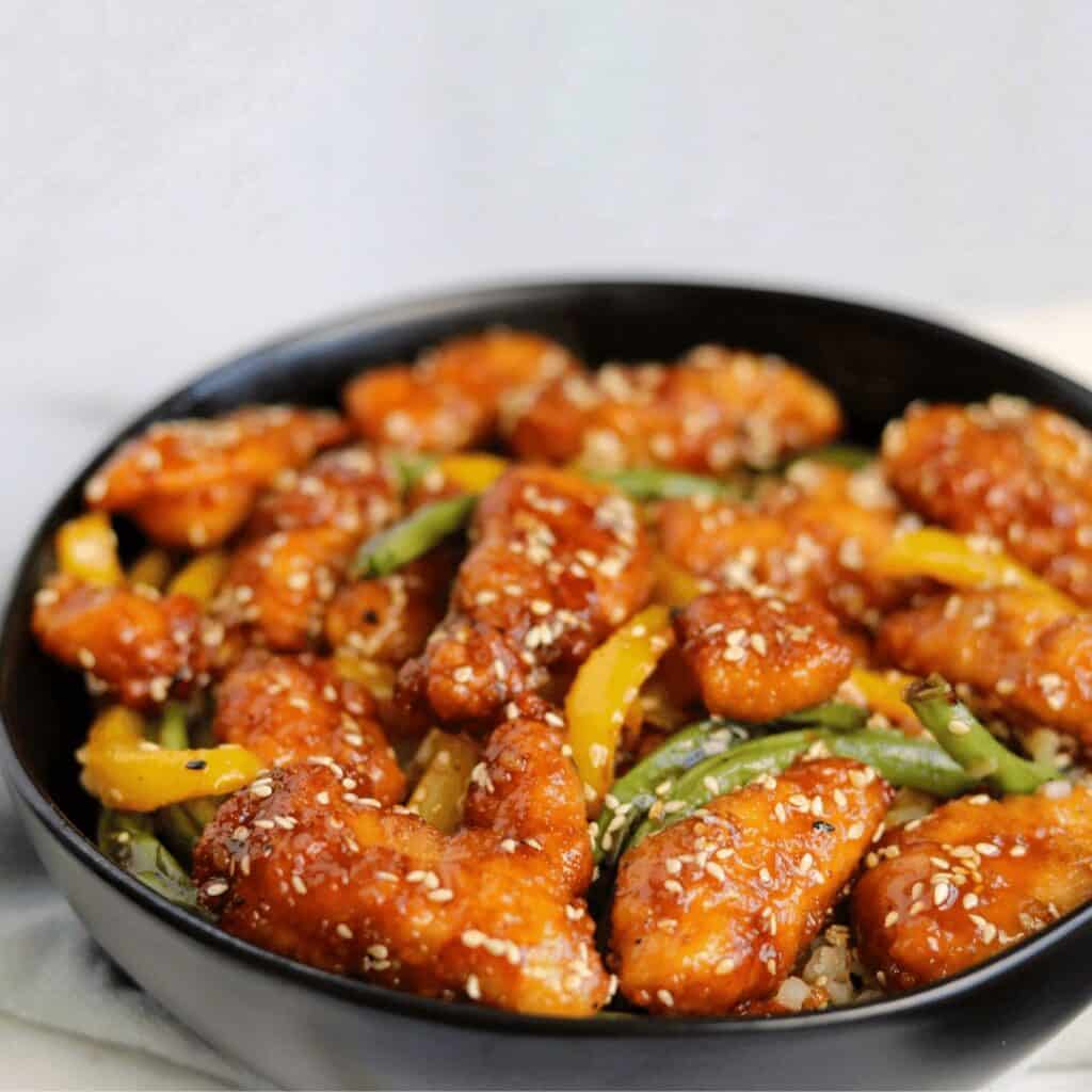 Easy Honey Sesame Chicken with Frozen Perdue Chicken Breast Chunks