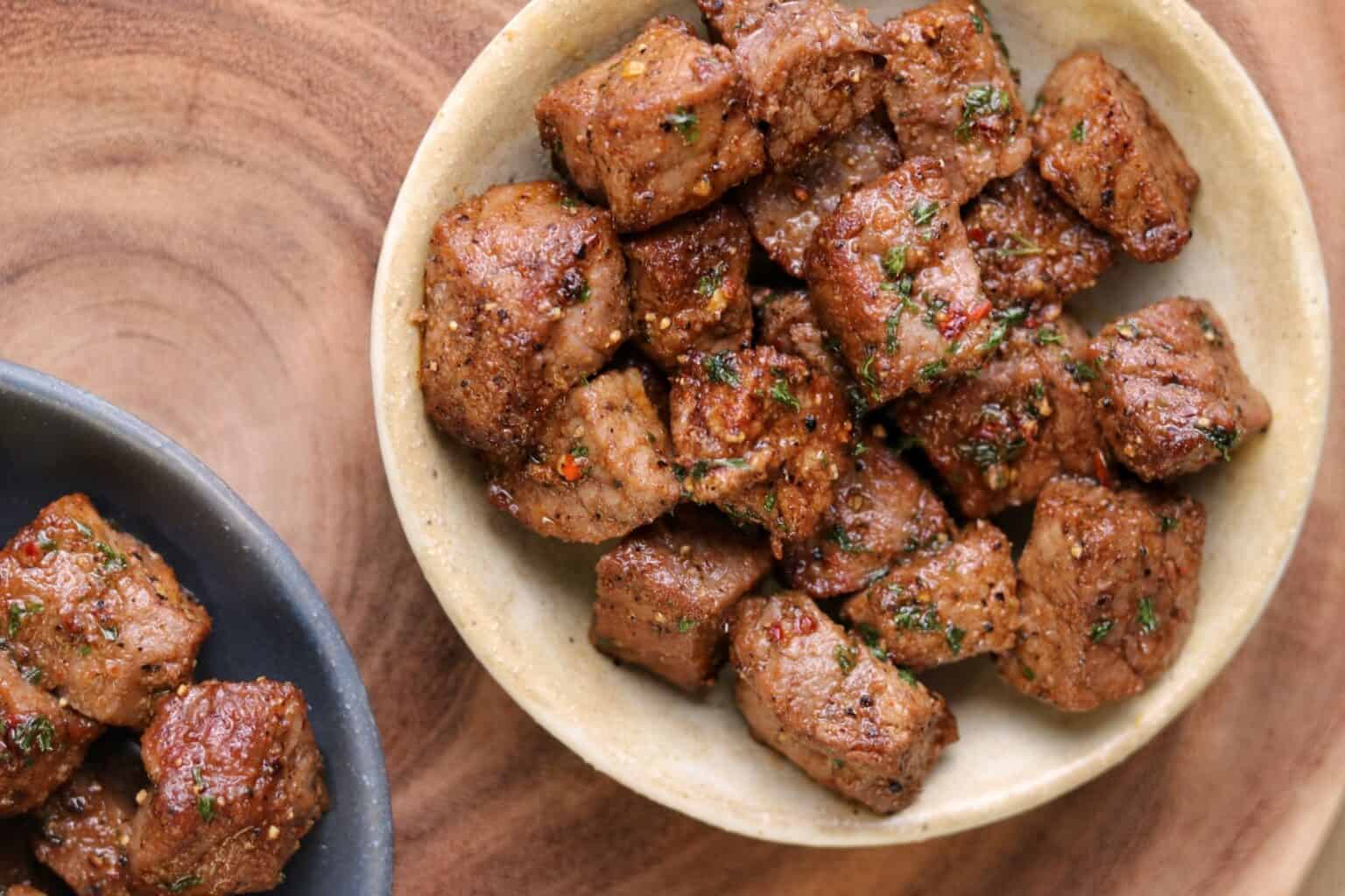 Air Fryer Steak Bites with Easy Garlic Butter