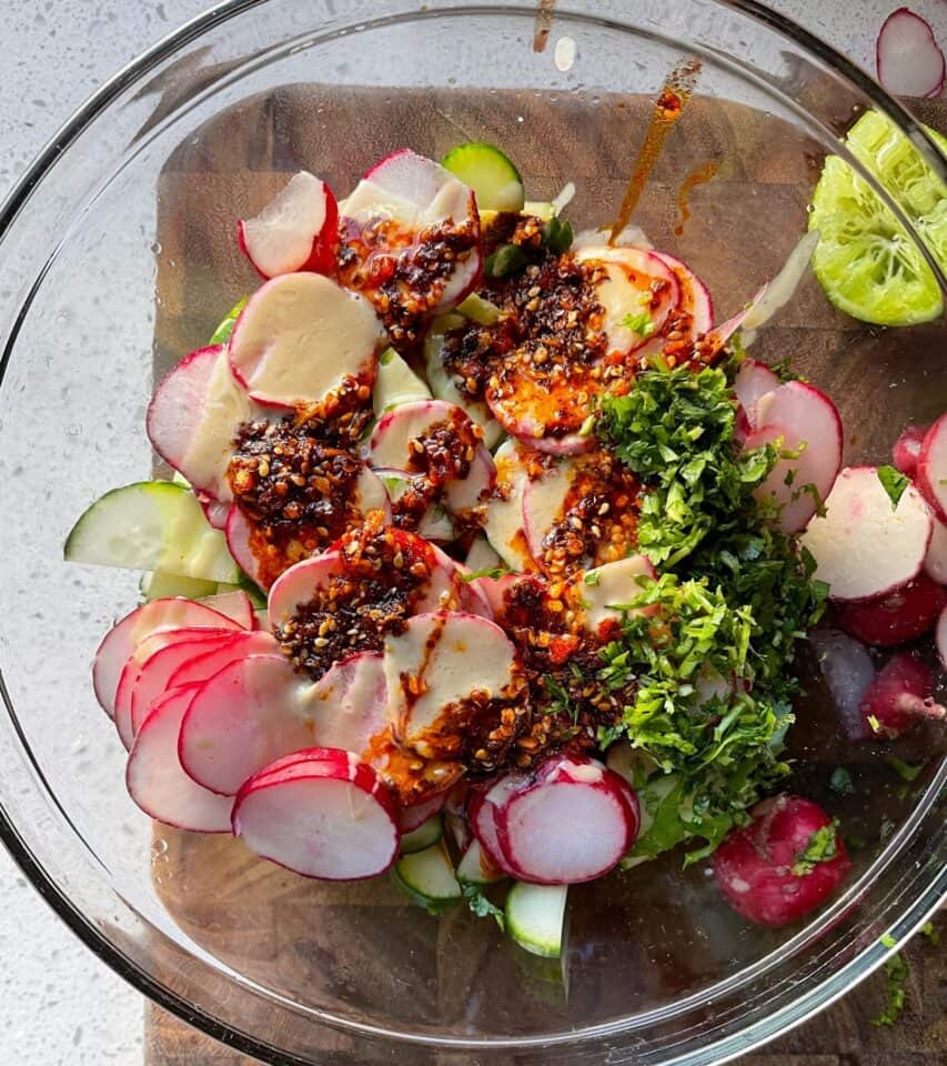 Sweet Chili Chicken Bites with Cucumber Crunch - Kinda Healthy Recipes