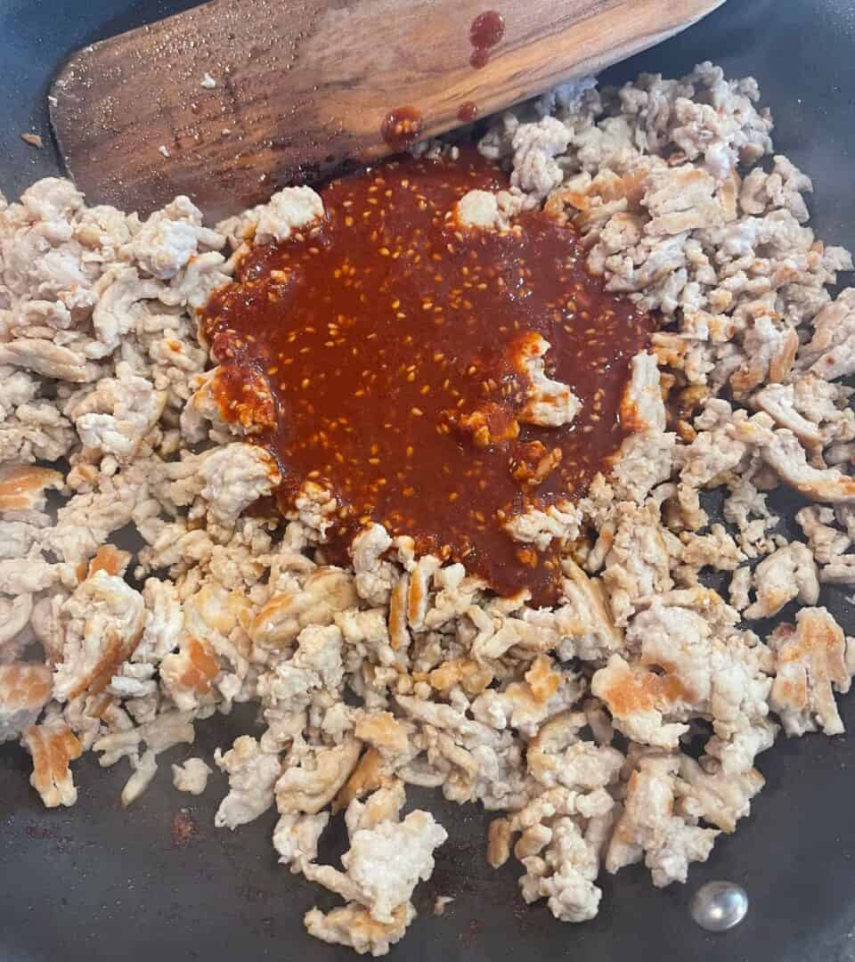 Korean Ground Turkey Rice Bowls with Cucumber Kimchi