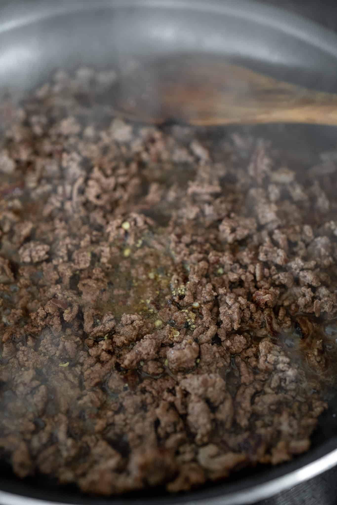 Crispy Black Pepper Ground Beef