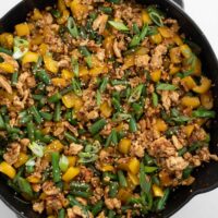 Honey Sesame Ground Chicken Stir Fry