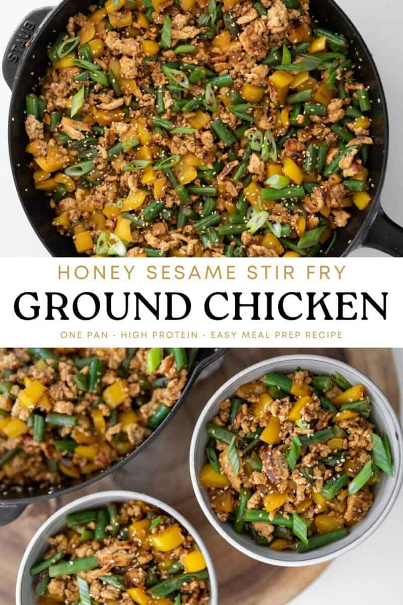 Honey Sesame Ground Chicken Stir Fry