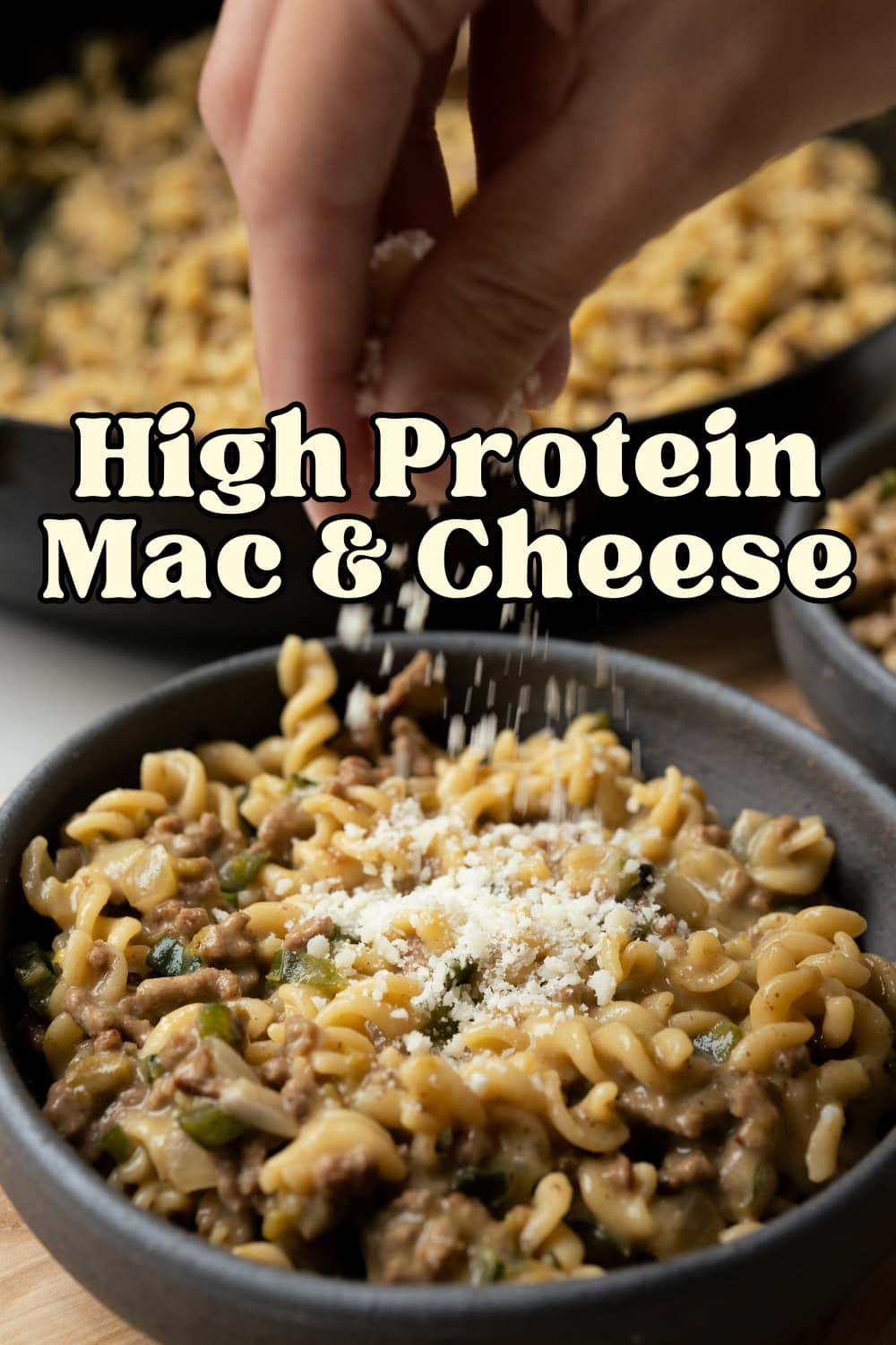 High Protein Ground Beef and Goodles Mac and Cheese