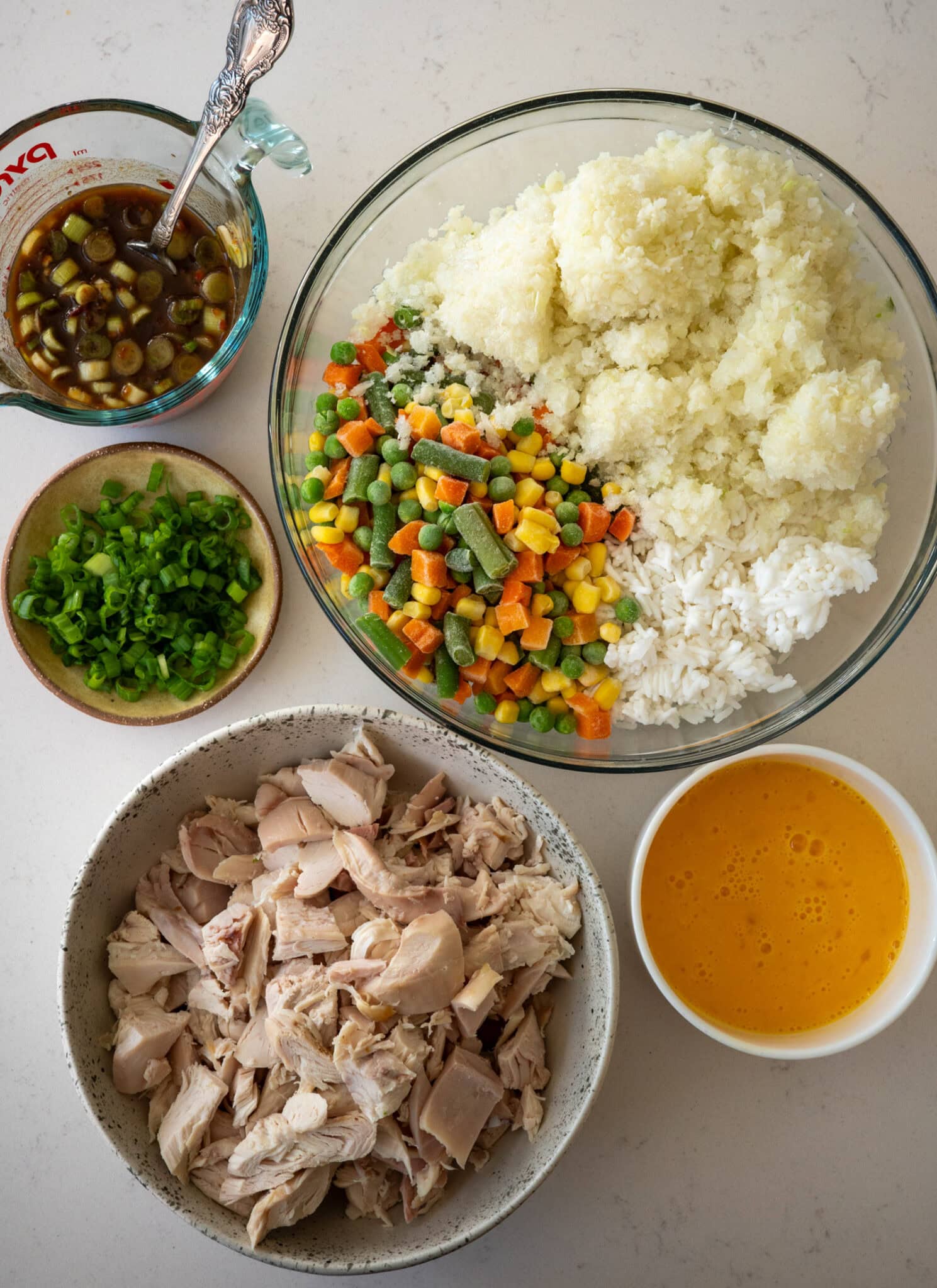 High Protein Rotisserie Chicken Fried Rice