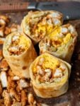 Crispy Chicken Breakfast Wraps (5-Ingredients, High Protein)