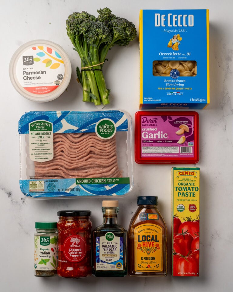 Spicy Ground Chicken and Broccolini Pasta (High Protein)